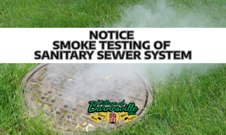 Smoke Testing of Sanitary Sewer System – Village of Barnesville, Ohio