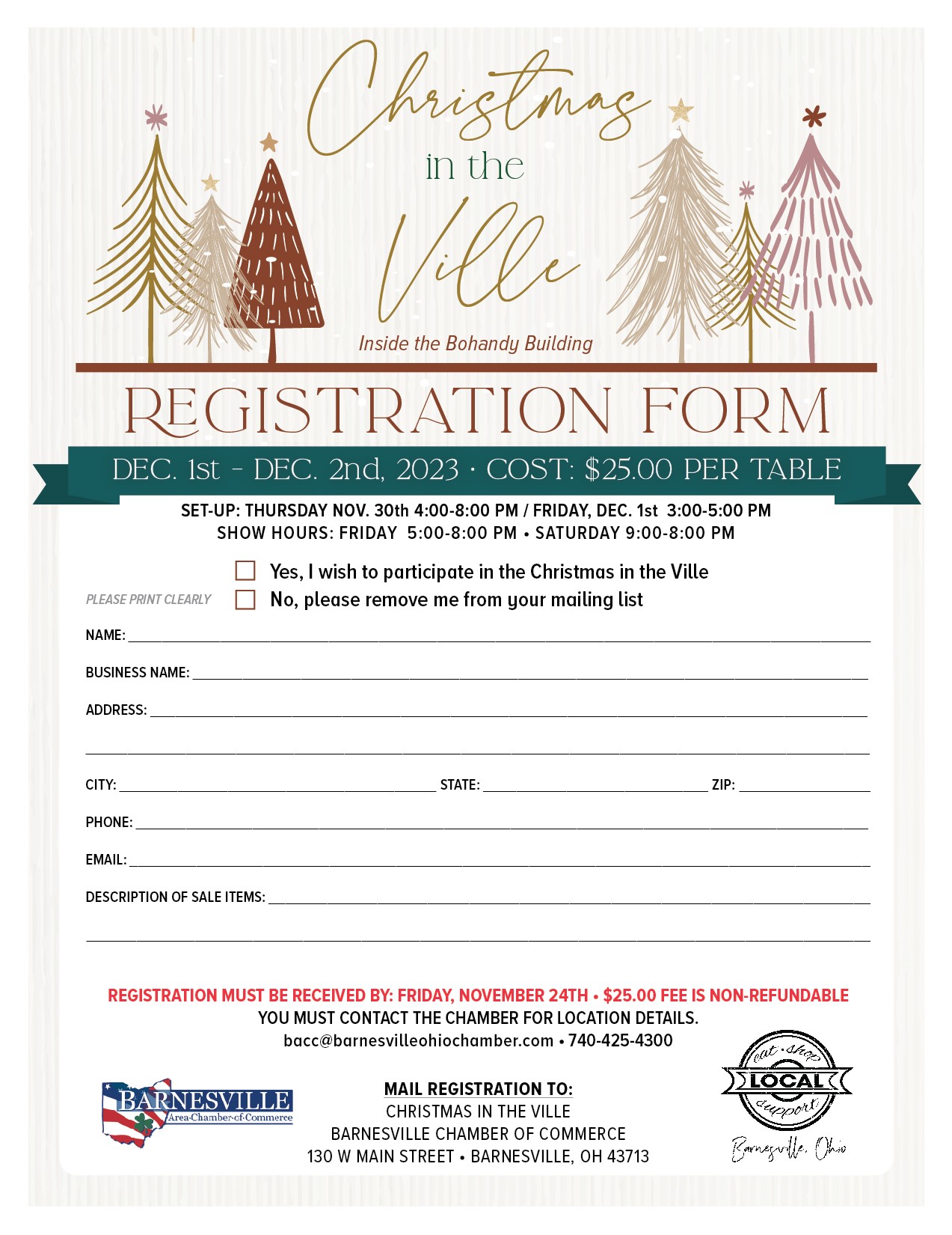 Christmas in the Ville – Village of Barnesville, Ohio