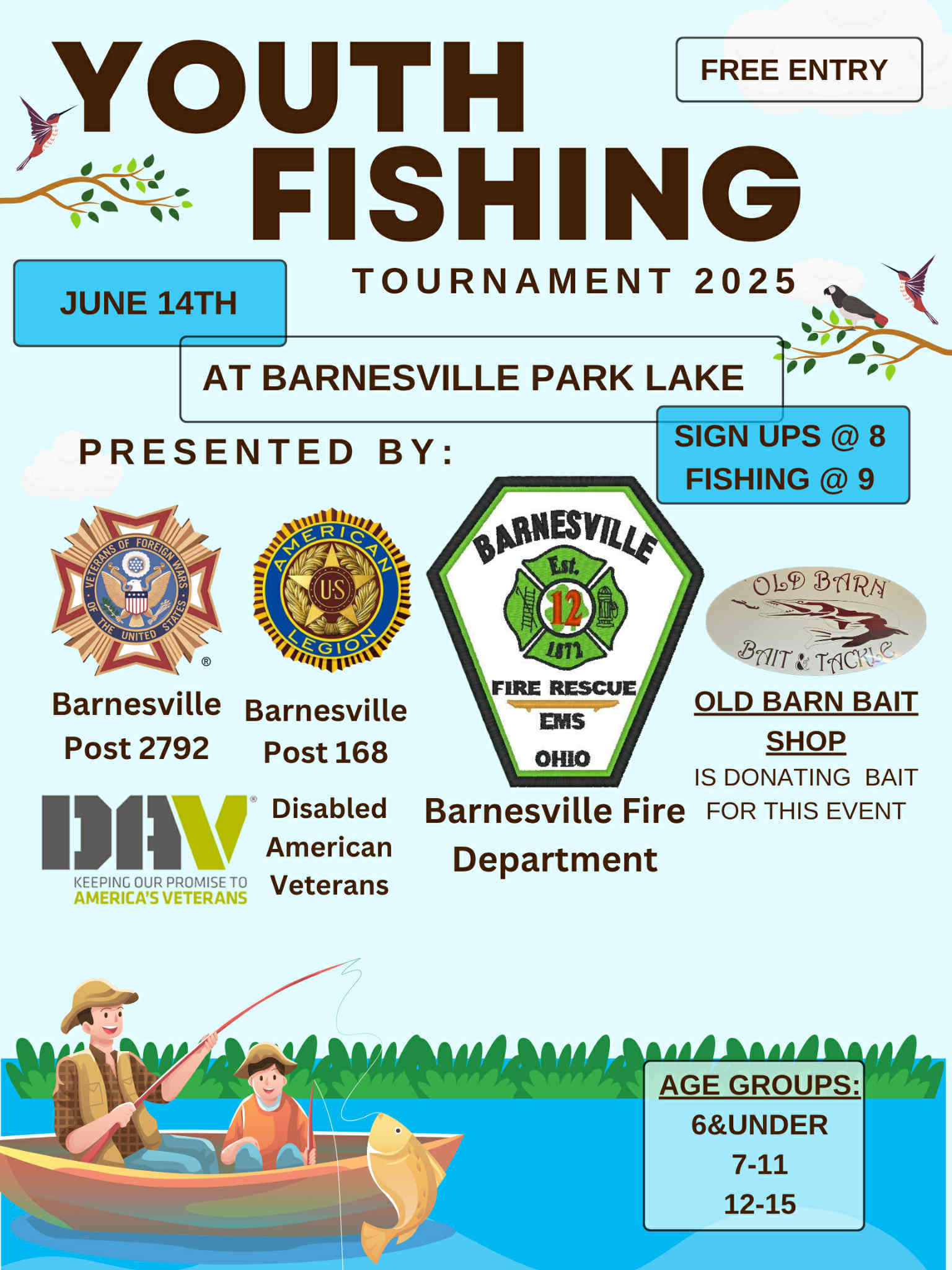 Youth Fishing Tournament – Village of Barnesville, Ohio