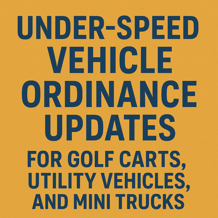 New Under-Speed Ordinance Updates – Village of Barnesville, Ohio